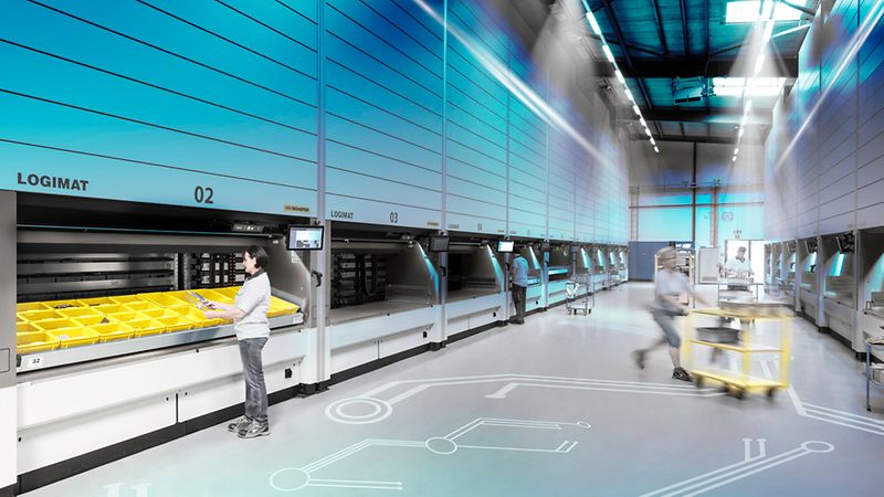 Mit dem Lagerlift SSI LOGIMAT ® effizienter kommissionieren und Kosten ...