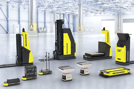 Automation with Automated guided vehicles (AGVs) | SSI SCHAEFER
