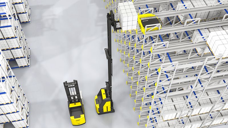 SSI Orbiter® in Combination with AGVs | SSI SCHAEFER
