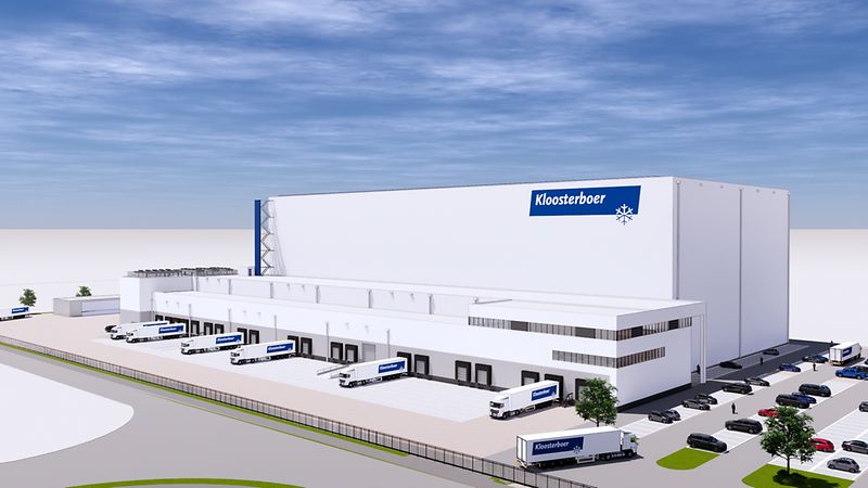 SSI SCHAEFER builds a high bay cold storage facility for Kloosterboer